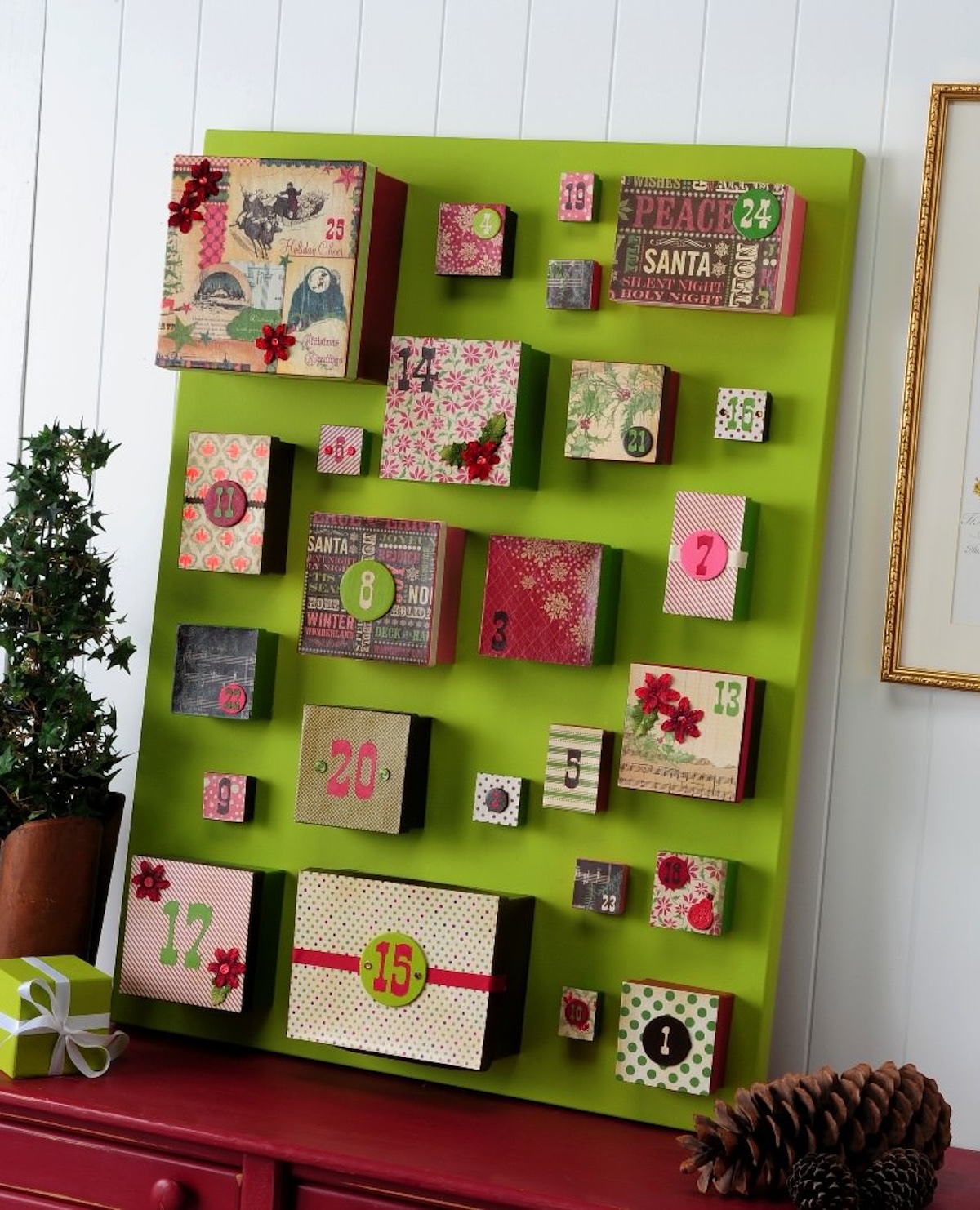DIY Advent Calendar That Makes A Statement Mod Podge Rocks